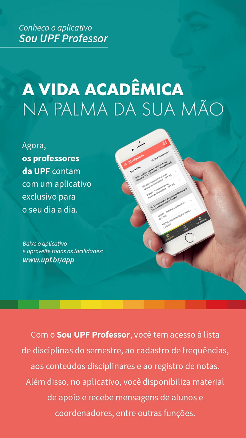 UPF lança aplicativo Sou UPF Professor - UPF | Universidade de Passo Fundo