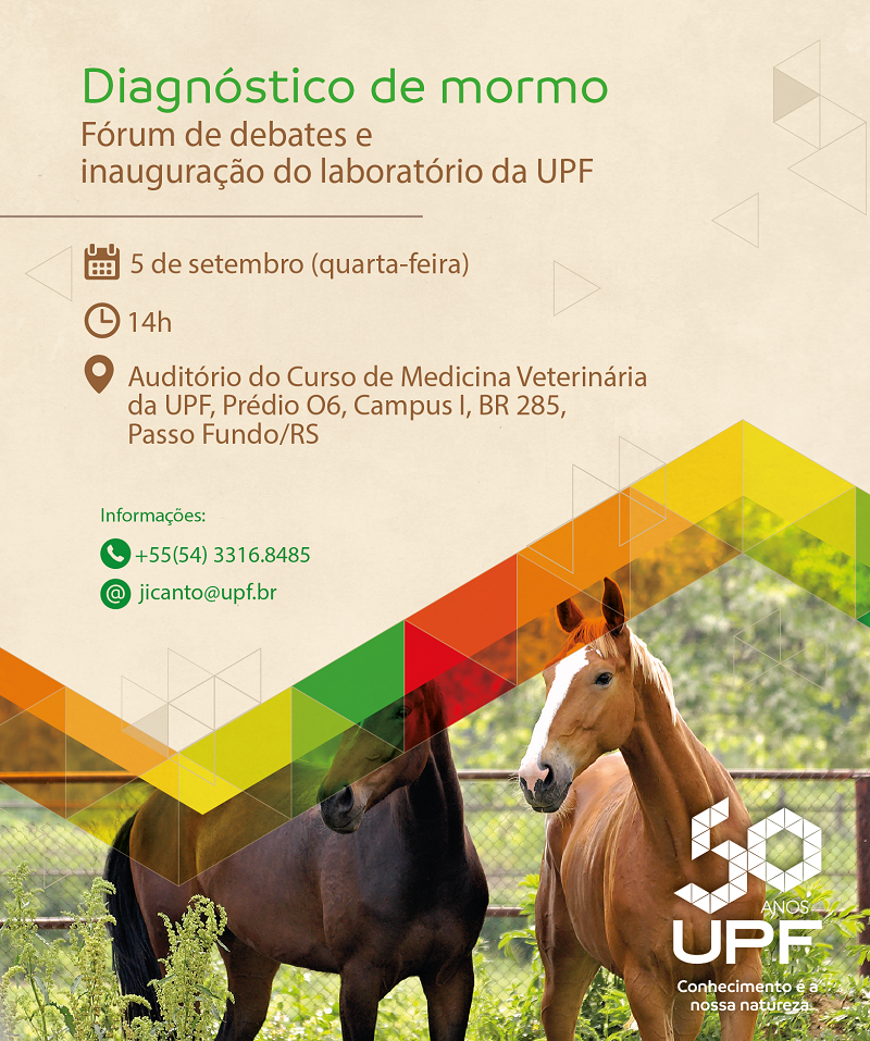 Diagnóstico do mormo: fórum de debates e inauguração do laboratório da ...